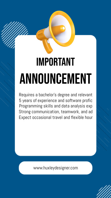 important announcement Template | PosterMyWall