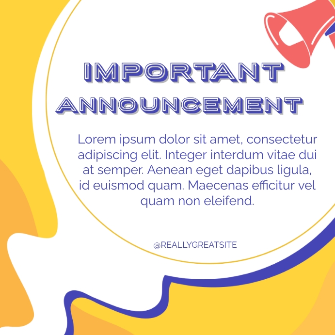 Copy of Important Announcement | PosterMyWall