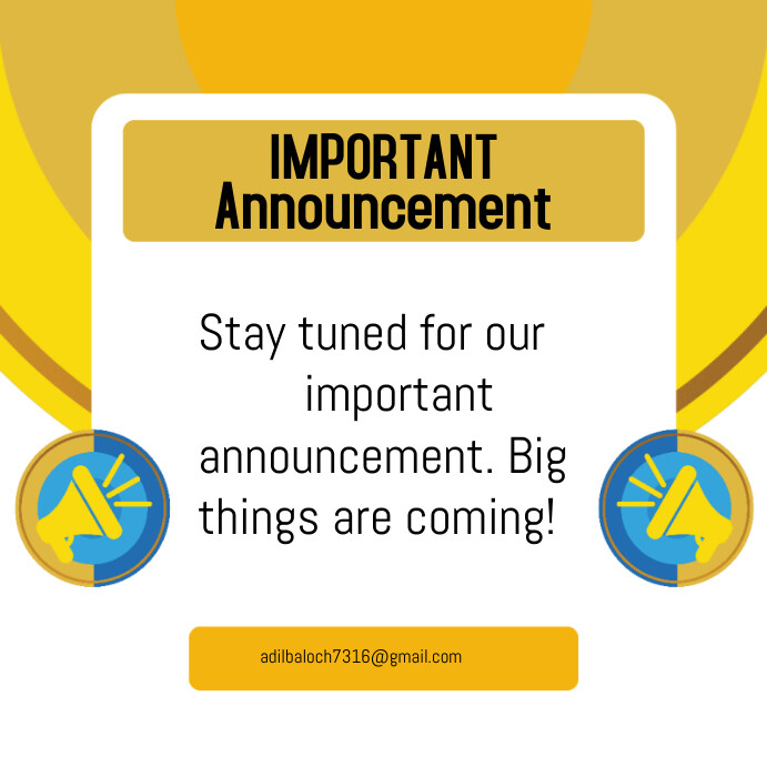 Copy of Important announcement | PosterMyWall