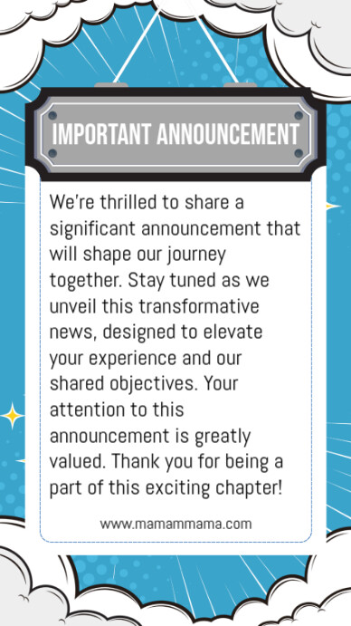 Copy of important announcement | PosterMyWall