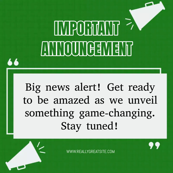 Important Announcement Template | PosterMyWall