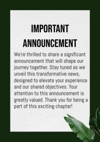 important announcement Template | PosterMyWall