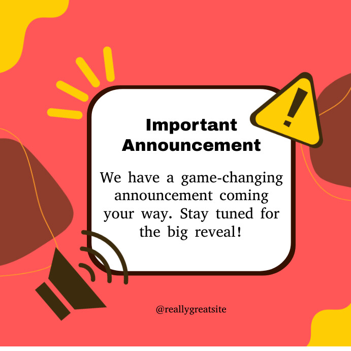 Important Announcement Template | PosterMyWall