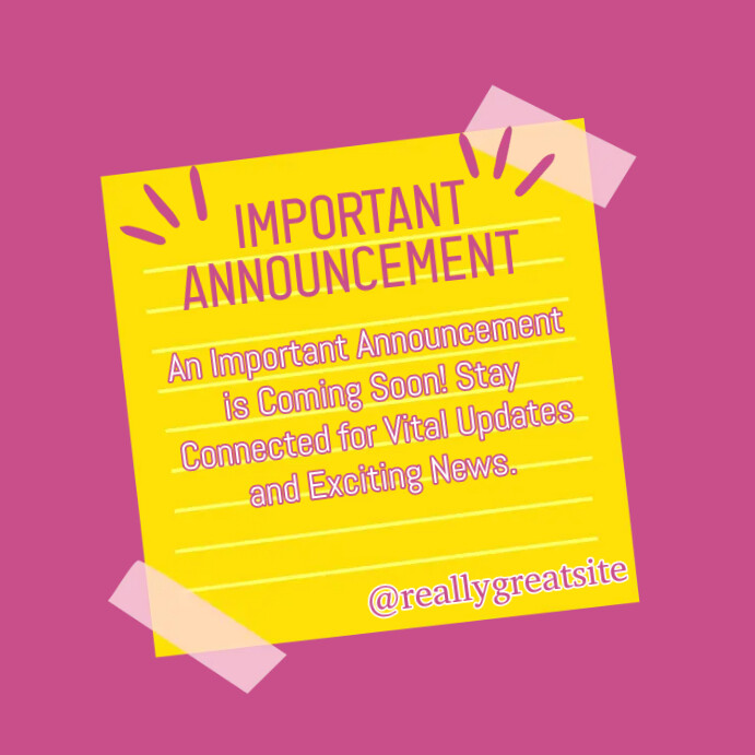 Copy of Important Announcement | PosterMyWall