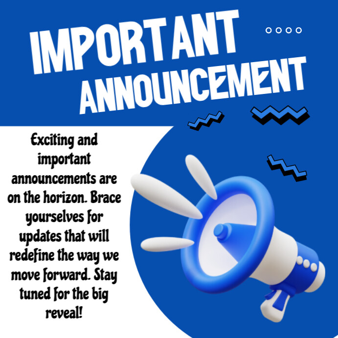 Important Announcement Template | PosterMyWall