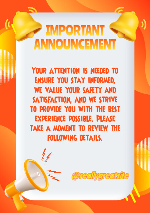 Important Announcement Template | PosterMyWall