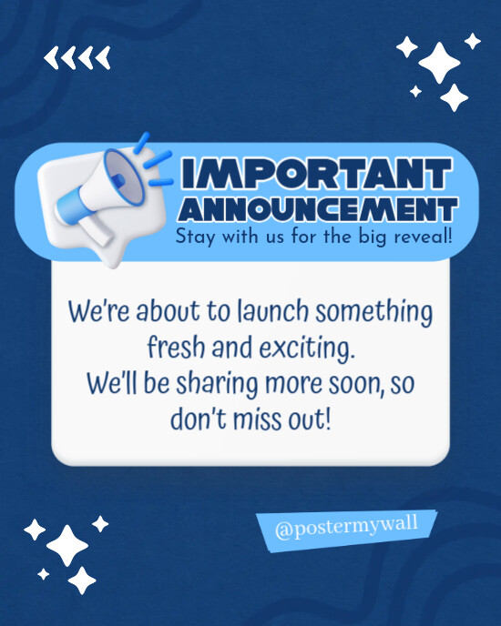 Copy of Important Announcement | PosterMyWall