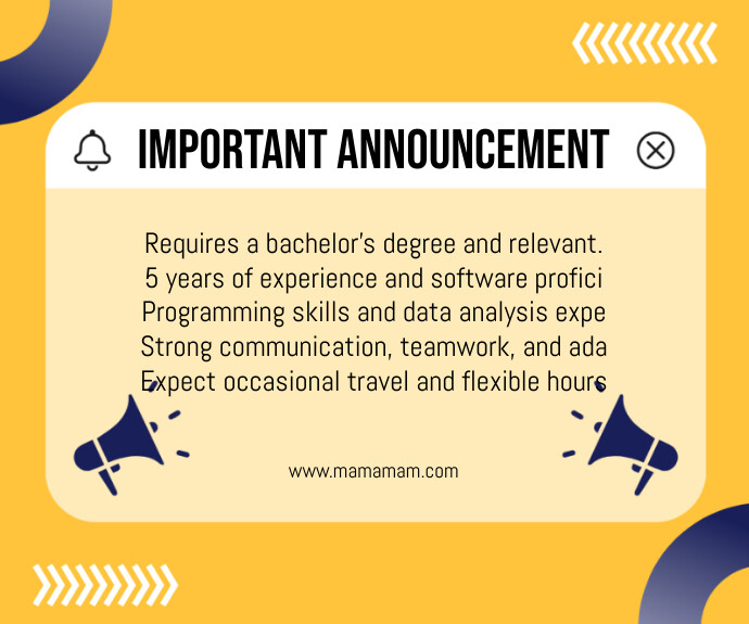 important announcement Template | PosterMyWall