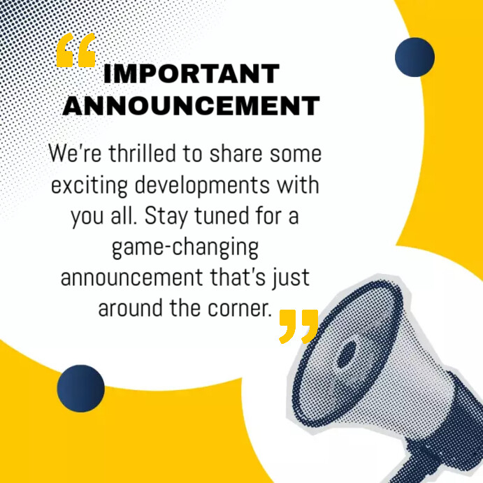 Copy of Important Announcement | PosterMyWall