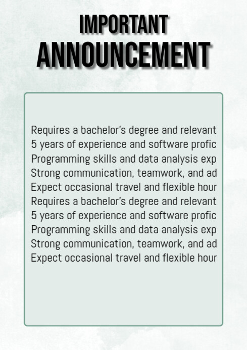 important announcement Template | PosterMyWall