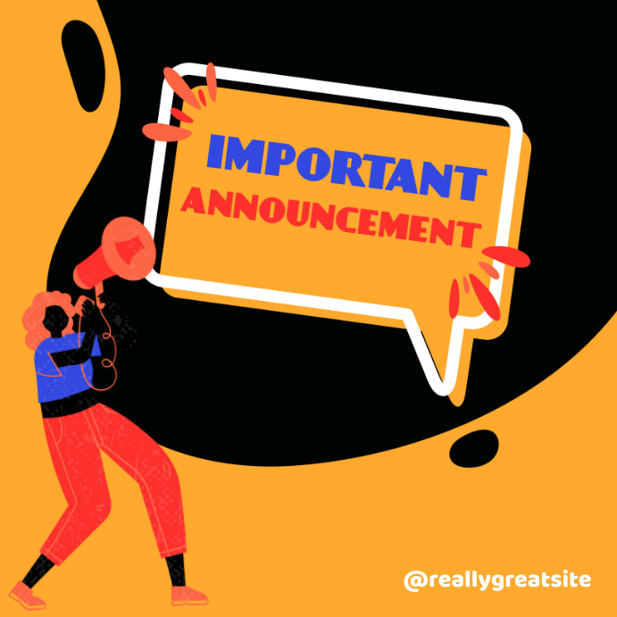Modèle Important Announcement | PosterMyWall
