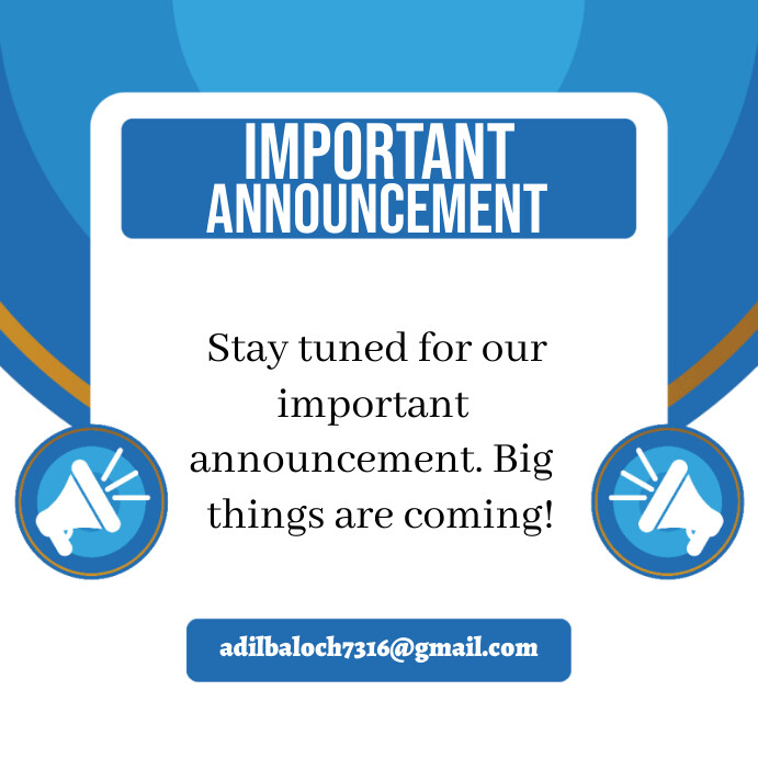 Important announcement Templat | PosterMyWall