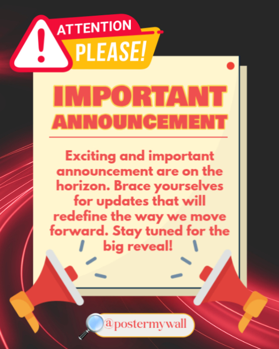 Important Announcement Template | PosterMyWall