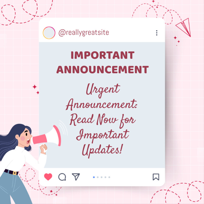 Important Announcement Template | PosterMyWall