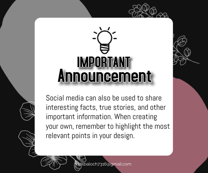 Modèle Important announcement | PosterMyWall