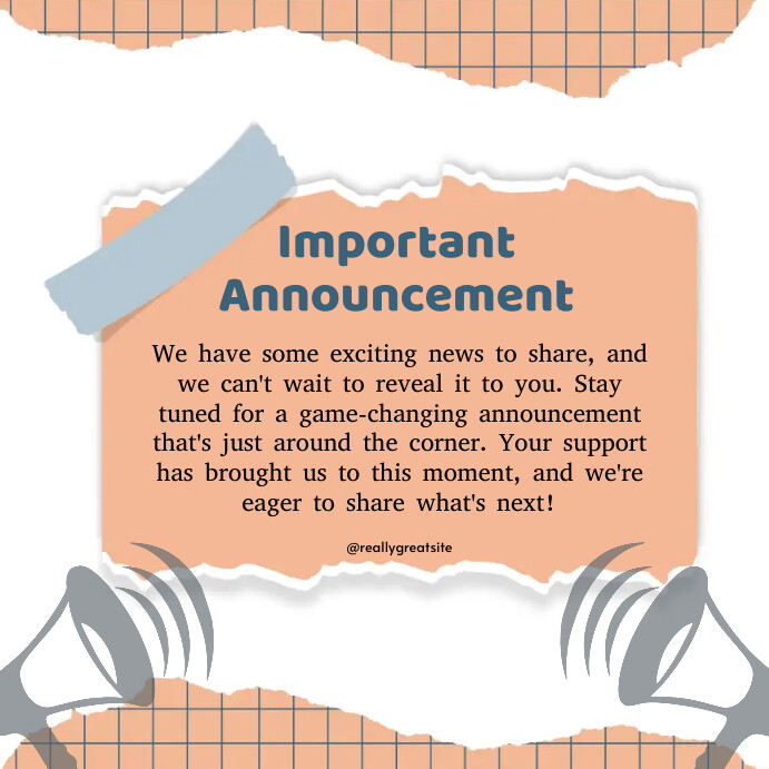 Important Announcement Template | PosterMyWall