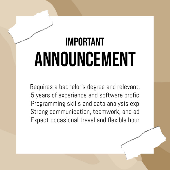 important announcement Template | PosterMyWall