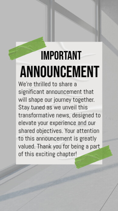 important announcement Template | PosterMyWall