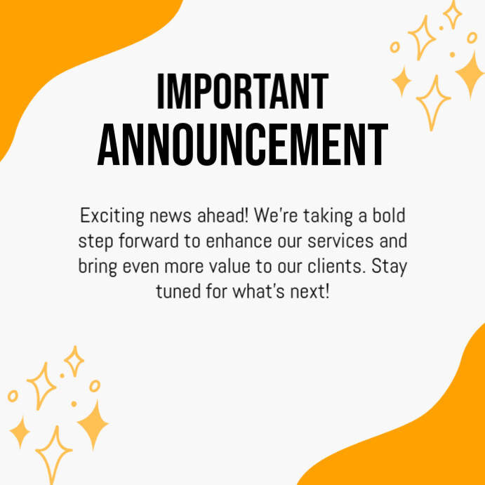 important announcement Template | PosterMyWall