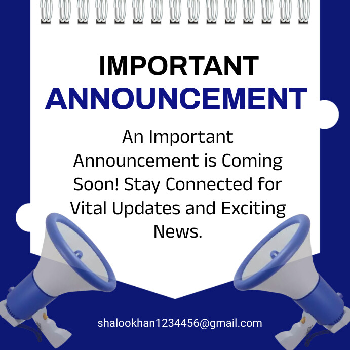 Important announcement Template | PosterMyWall