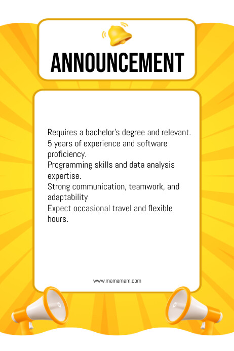 important announcement Template | PosterMyWall