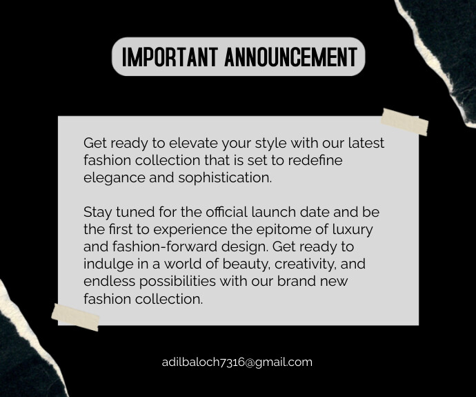 Important announcement Template | PosterMyWall