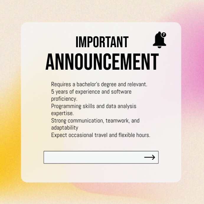 important announcement Template | PosterMyWall