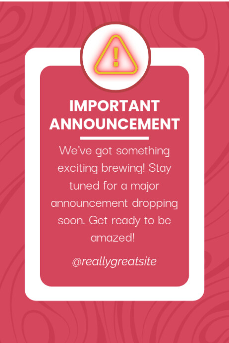 Copy of IMPORTANT ANNOUNCEMENT | PosterMyWall