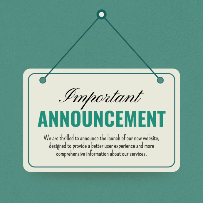 Important Announcement Template | PosterMyWall