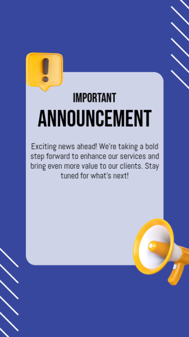 important announcement Template | PosterMyWall