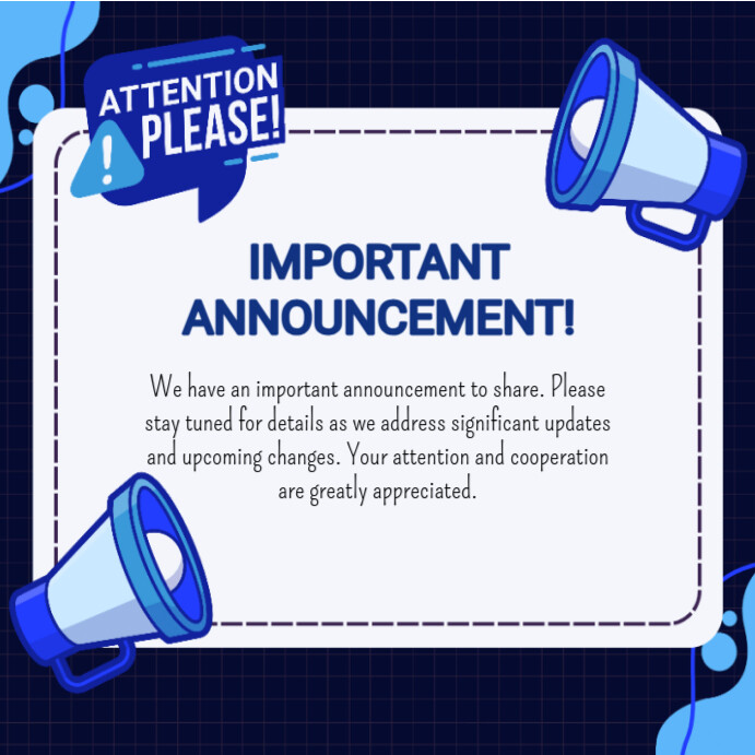 Important Announcement Template | PosterMyWall