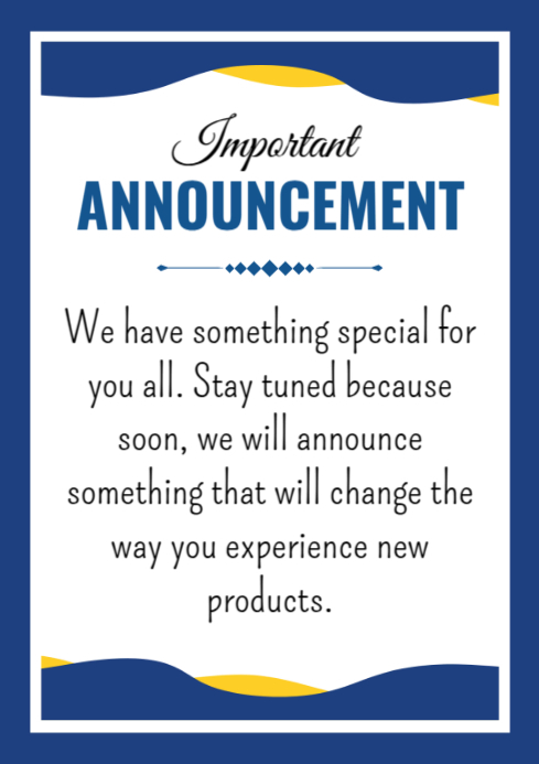 Important Announcement Template | PosterMyWall