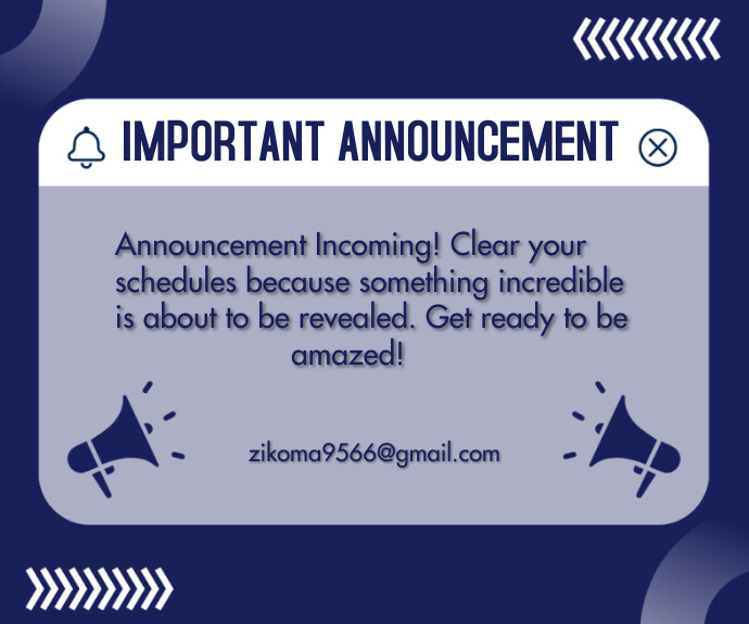 Plantilla de Important announcement | PosterMyWall