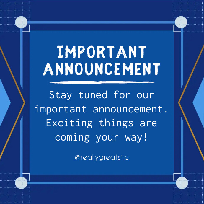 Copy of Important Announcement | PosterMyWall