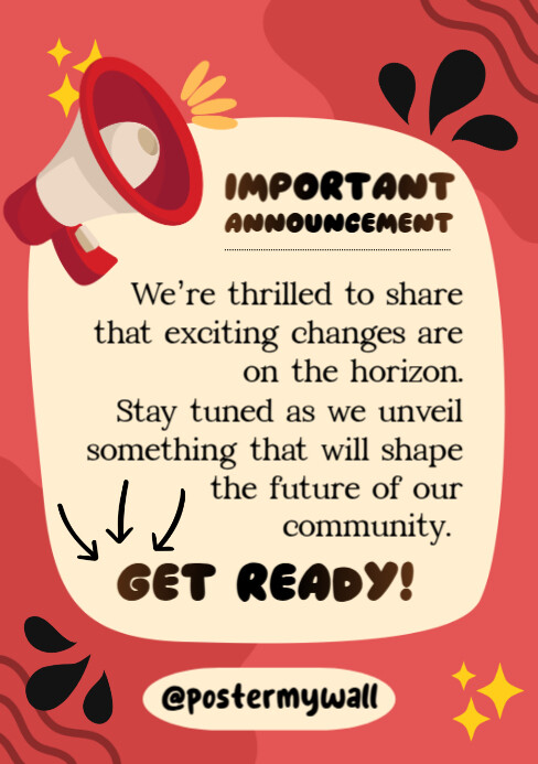 Important Announcement Template | PosterMyWall