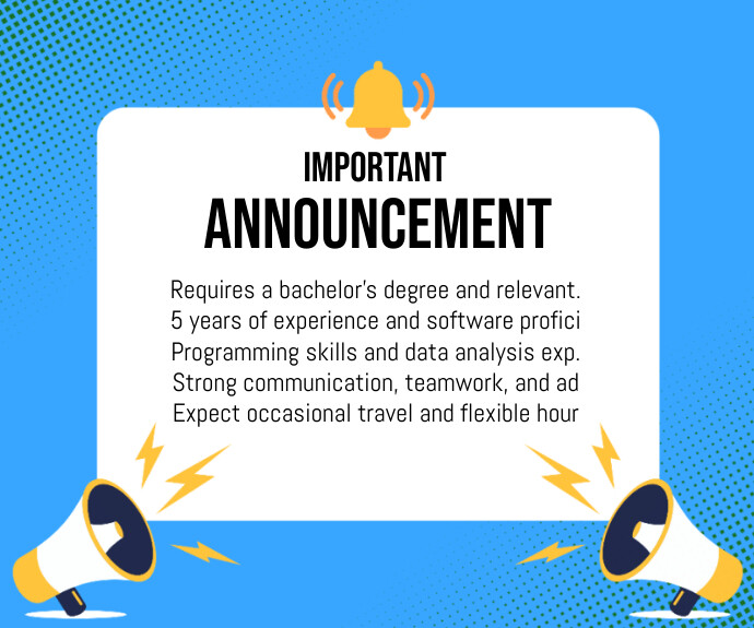 important announcement Template | PosterMyWall