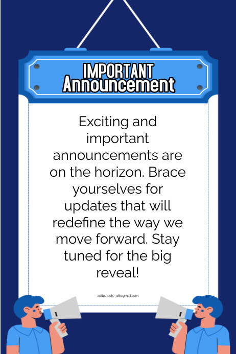 Important announcement Template | PosterMyWall