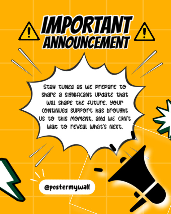 Copy of Important announcement | PosterMyWall