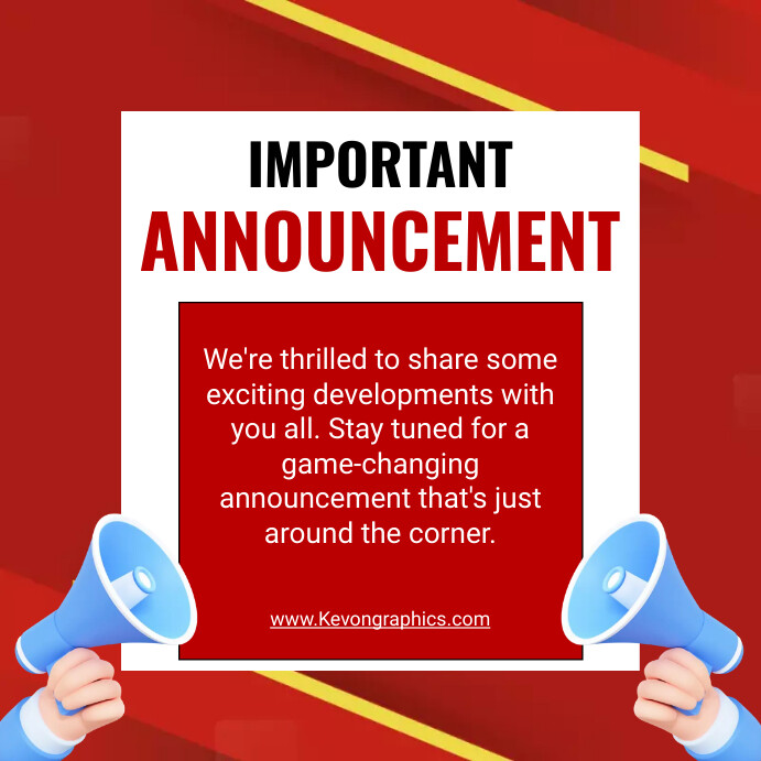 Important Announcement Template | PosterMyWall