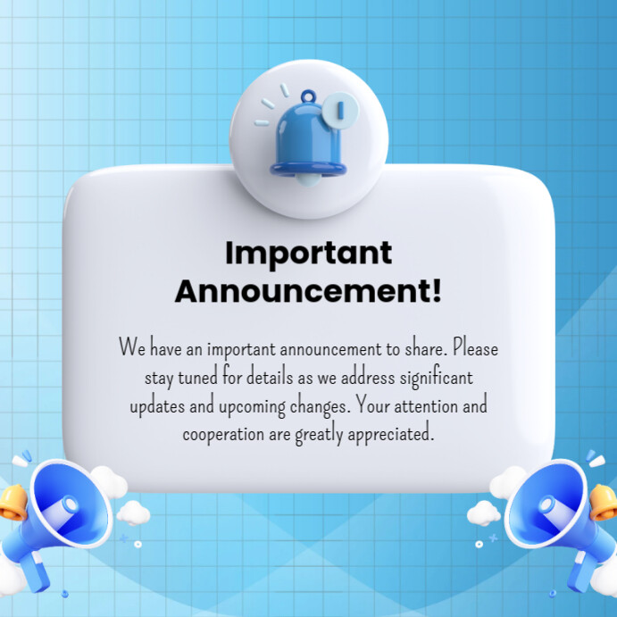 Important Announcement Template | PosterMyWall