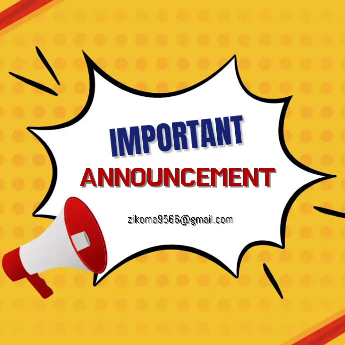 important announcement Template | PosterMyWall