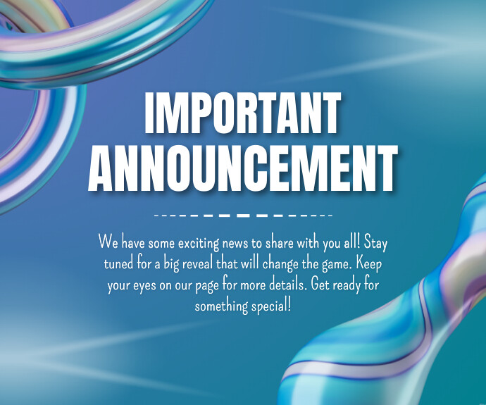 Important announcement Template | PosterMyWall