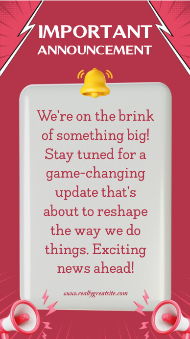 Important Announcement Template | PosterMyWall