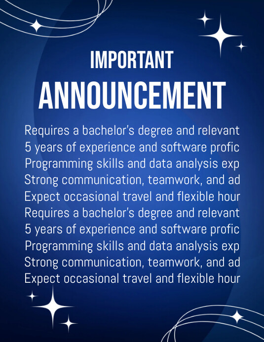 important announcement Template | PosterMyWall