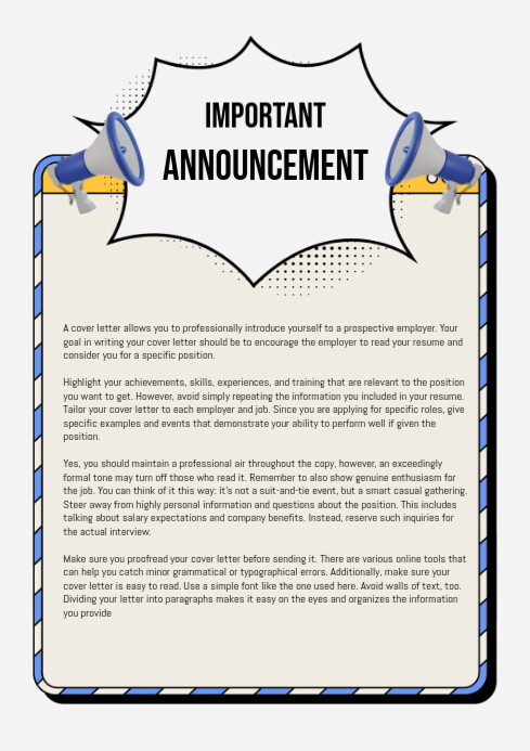 important announcement Templat | PosterMyWall