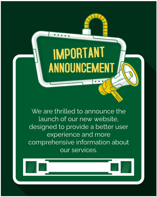 Modèle Important announcement | PosterMyWall