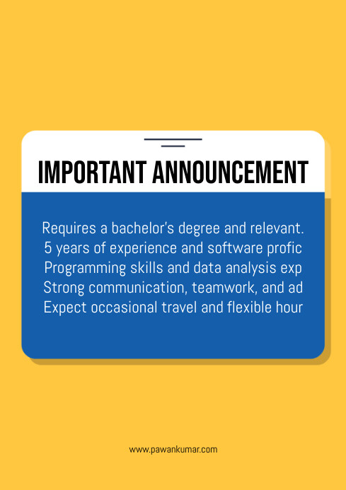 Plantilla de important announcement | PosterMyWall