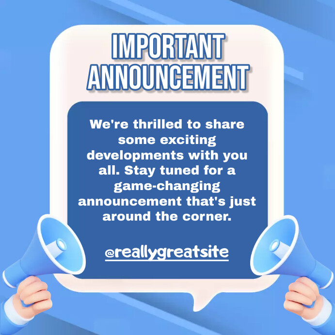 Important Announcement Template | PosterMyWall