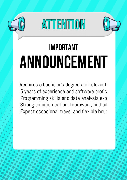 important announcement Templat | PosterMyWall