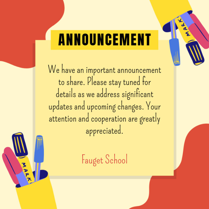 Important Announcement Template | PosterMyWall